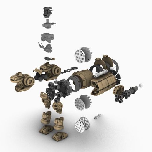 🧨 Project Arcus Longus-28mm Dieselpunk Missile Artillery Mech・ 3D File ...
