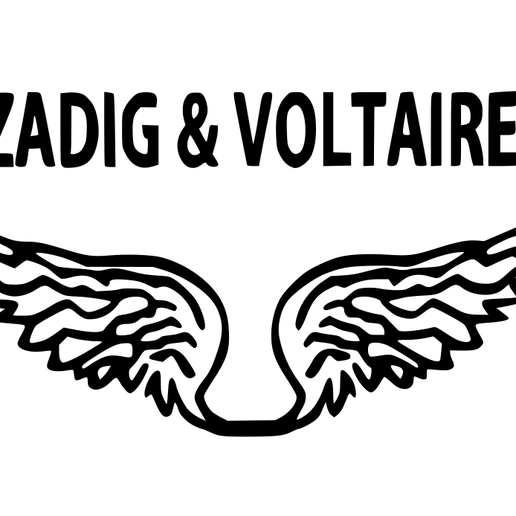 Archivo STL Logotipo de Zadig and Voltaire | Aile / Wings 🛹 ・Modelo ...