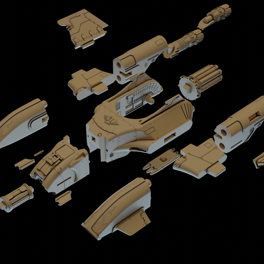 🛰 Legio Custodes Orion Assault Dropship and Legio Custodes Ares Gunship ...