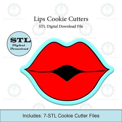 3D file Lips Cookie Cutters | STL Files 👄 ・3D printable model to ...