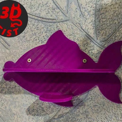 Free 3D file Fish Shaped Shelf 🐠 ・3D printing model to download・Cults