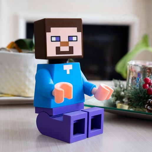 ⛏️ Minecraft Steve Giant Minifigure (16") – Blocky Adventure Awaits! 🌍 ...