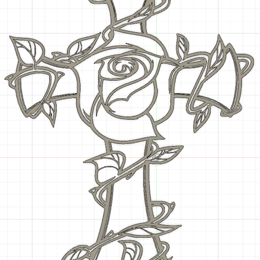 cross with rose coloring page