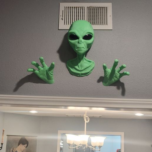👽 ALIEN WALL MOUNTED - NO SUPPORTS・3D Print with the Creality CR 10 SE ...