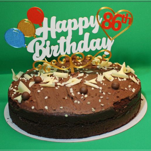 🎂 Happy 93rd Birthday Cake Topper・ STL File for 3D printing・Cults