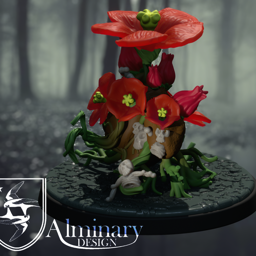 💐 corpse flower - tabletop miniature・ STL File for 3D printing・Cults