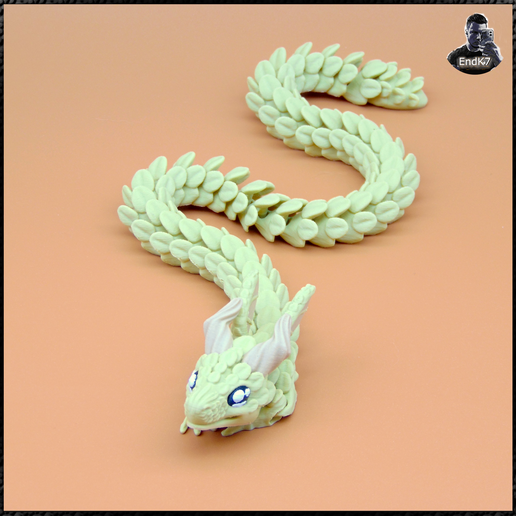 🐉 Long Leaf Crawler – Articulated - Print in Place - No Supports ...