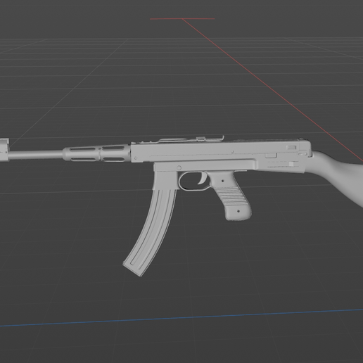 🔫 Soviet PPSH-2 submachine gun 3D model material・ OBJ File for 3D ...