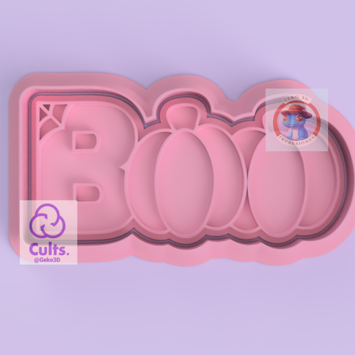 3D file Boo Halloween cutter (Boo cookie cutter) 🎃 ・3D printing ...