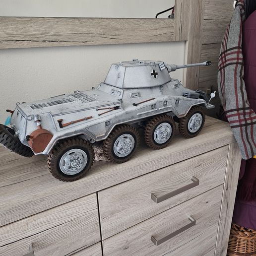 3D printed 1/10 SdKfz 234 Puma heavy reconnaissance vehicle RC MODEL ...
