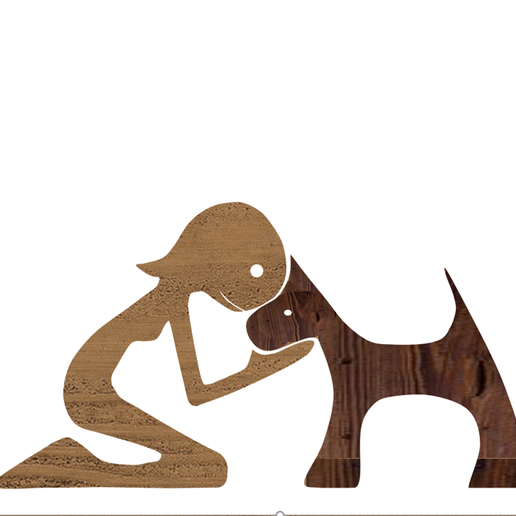 👧 Girl and the dog・Archivo STL Gratis para Impresión 3D y Mecanizado ...