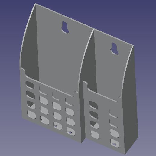 🏢 Remote Controller Wall Holder Dual・Free STL File for 3D printing・Cults