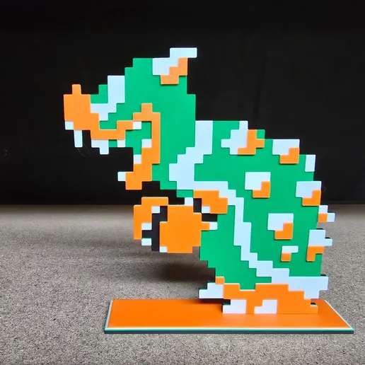 3MF file Classic Voxel-Style Bowser 🐢 ・3D print design to download・Cults