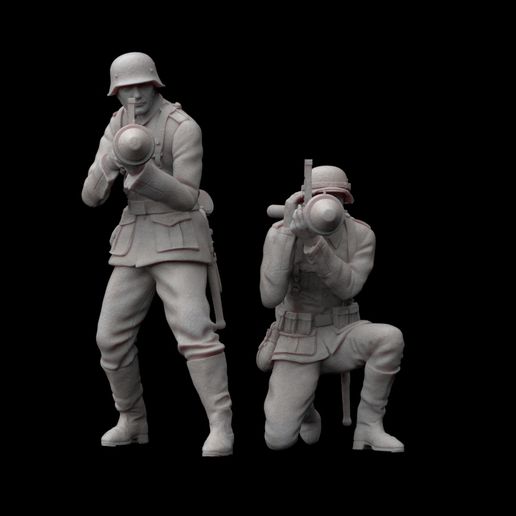 🫡 German Soldiers and Faustpatrone・ STL File for 3D printing・Cults