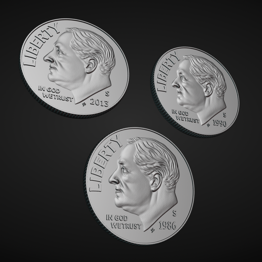 🪙 American Dime Coins・ 3D File for 3D printing・Cults