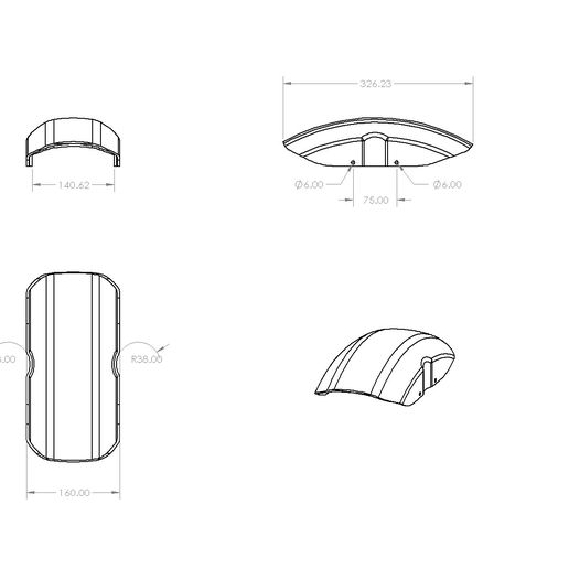 🏍️ Front motorcycle wheel fender・ STL File for 3D printing・Cults
