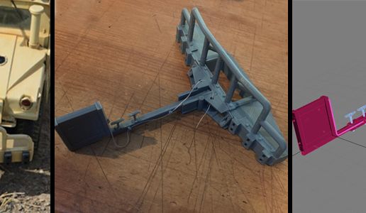 🦏 Sistema Rhino Anti IED para Humvee o MRAP・Archivo 3D para ・Cults