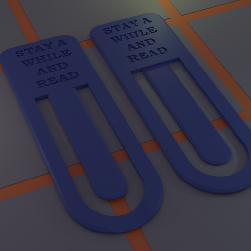 🔖 bookmark "stay a while and read"・ STL File for ・Cults