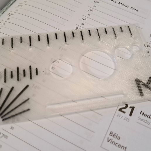 Бесплатный STL файл BCR - линейка для визитных карточек 👌 ・3D-печатная ...