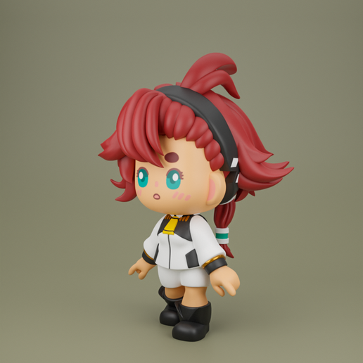 Free OBJ file Chibit 093 : Suletta Mercury (MS Gundam: The Witch from ...