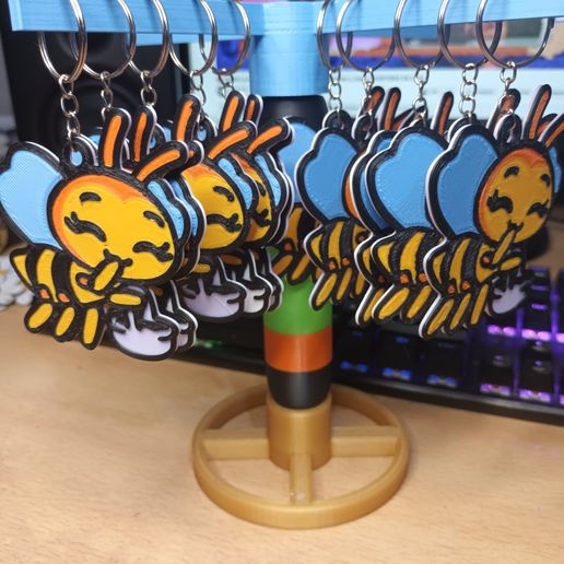🐝 Little bee keychain! Plim Plim! Design by parts!・ STL File for 3D ...