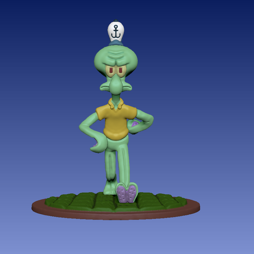 STL file squidward funny angry walking pose meme from spongebob 😡 ...