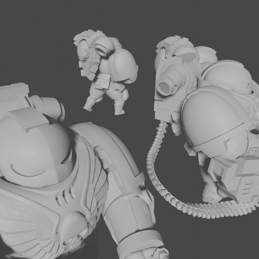 🛰 Chibi Marines・Free STL File for ・Cults