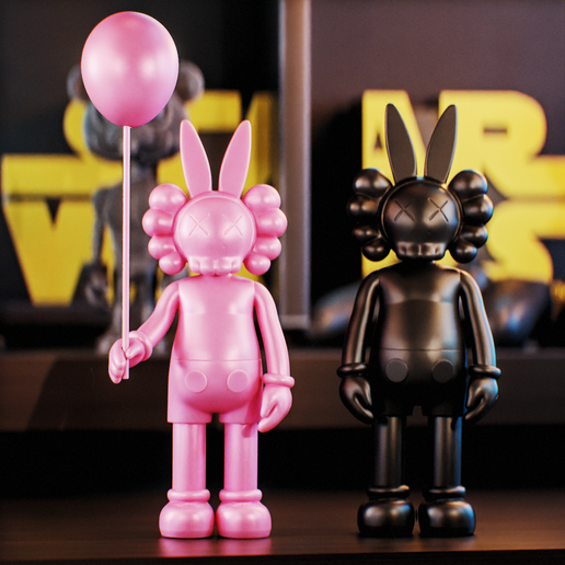 Archivo STL "Kaws rabbit" and "Kaws rabbit with balloon" Unique design ...