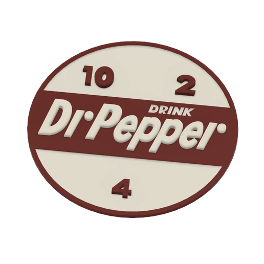 🌶️ Dr. Pepper logo (Old School)・Free STL File for ・Cults