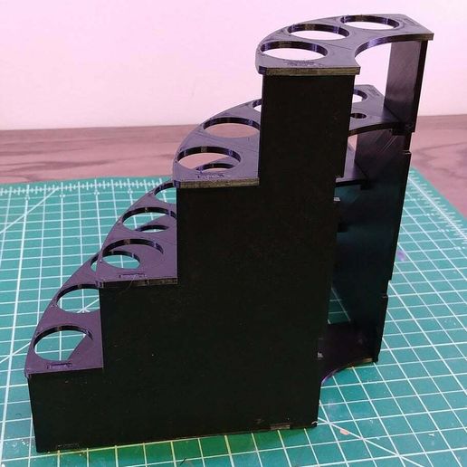 🎨 Modular Hobby Paint Rack - Outside Corner・Free STL File for ・Cults