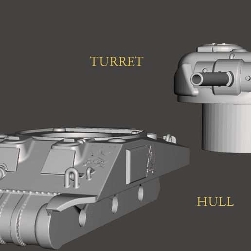 🪖 Girls und Panzer Kay's (Saunders) M4 Sherman・ STL File for 3D ...