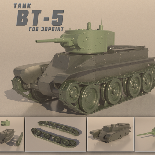 🪖 Tank BT-5・ 3D File for 3D printing・Cults