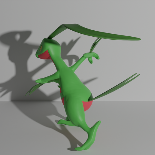🐉 Grovyle pokemon 3D print model・Archivo STL para ・Cults
