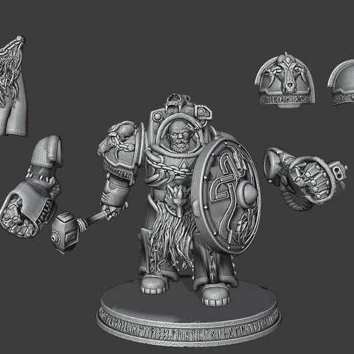 STL file LT. DAN - HQ COMMAND CANINE VIKING SPACE MAN - MAGNETIZED 🛰 ...