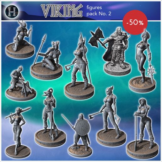🎲 Viking figures pack No. 2 - North Northern Norse Nordic Saga 28mm ...