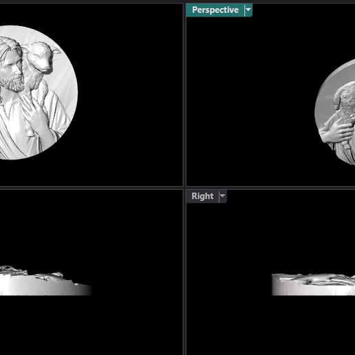 STL file The good shepherd medal 🏅 (OBJ)・3D print design to download・Cults