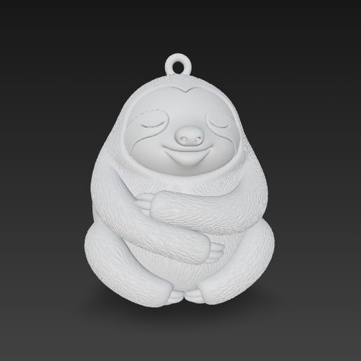 🫂 Hugging Sloth Keychain – Cute and Peaceful Miniature Figure・ STL File ...