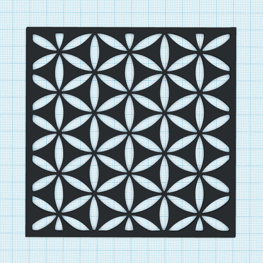 geometric flower pattern stencil