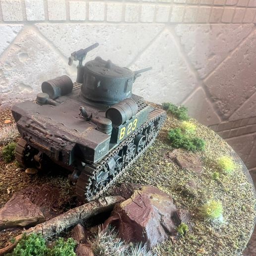 🍯 M3A1 Stuart with hull-mounted flamethrower (US, WW2)・ 3D File for 3D ...