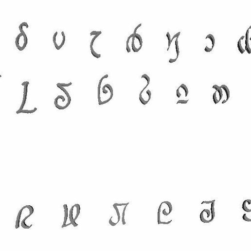 elvish script numbers
