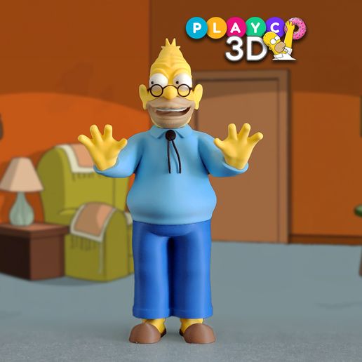 ️ Abe Simpson・ 3D File for 3D printing・Cults