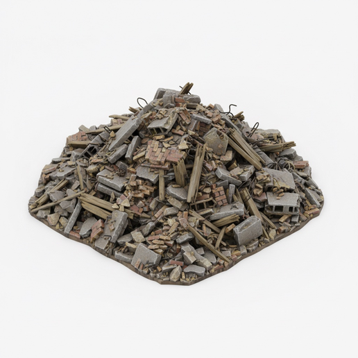 🧱 Urban Rubble & Debris Piles (4x) - Difficult Terrain・ STL File for 3D ...