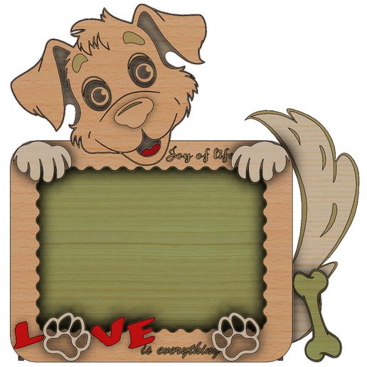 🖼️ Pet - Photo frame (dog)・ STL File for 3D printing and CNC machining ...