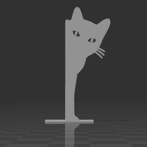 STL file Cute Peeking Cat Bookend 🐱 ・3D printable model to download・Cults