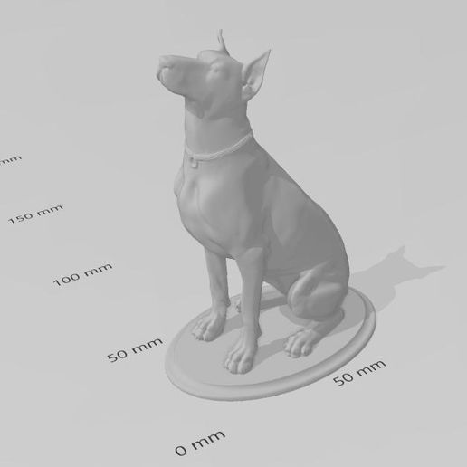 Free STL file Sitting Doberman dog 🐕 (3MF)・3D printing template to ...