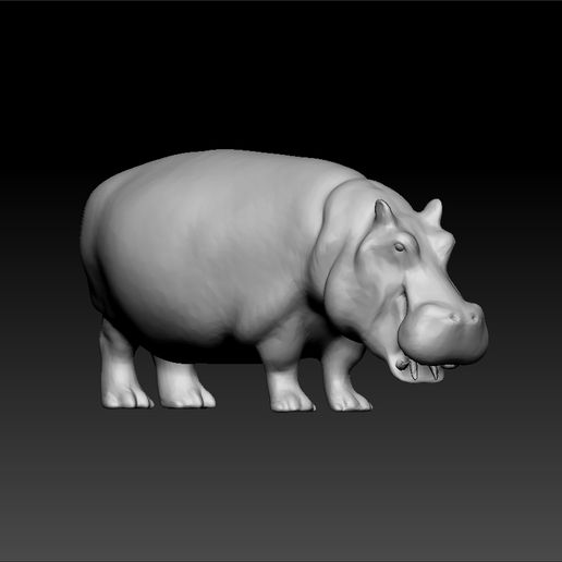 🦛 Hippo 3d model - Hippopotamus・ STL File for 3D printing・Cults