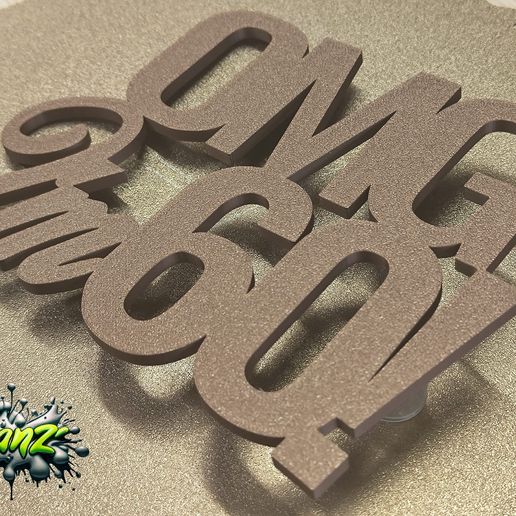STL file Cake Topper OMG I'm 60 years Birthday 🍰 ・3D printable design ...