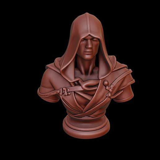 👤 Shadow Assassin Bust・ 3D file for 3D printing・Cults