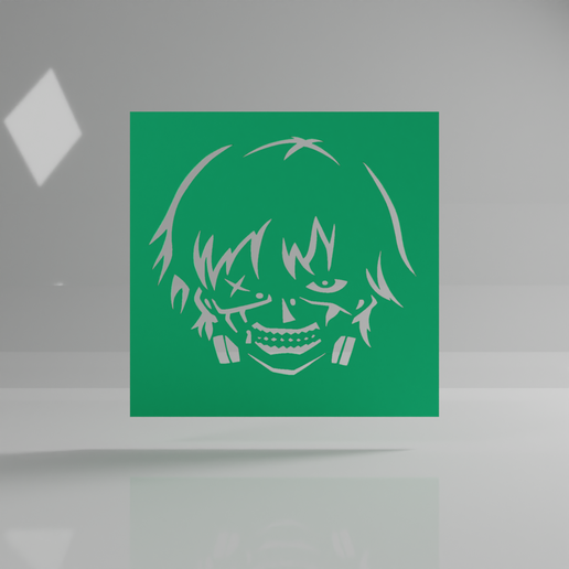 Бесплатный STL файл anime stencil "tokyo ghoul" 🗼 ・Идея 3D-печати для ...