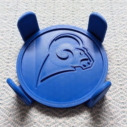 🍾 Los Angeles Rams Coaster w/Holder (holds 6)・ STL File for 3D printing ...